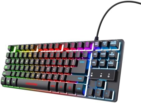 Trust Gaming GXT 835 Azor Gaming Keyboard with QWERTY UK Layout, LED ...