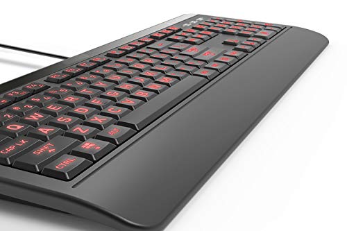 Buy Azio Large Print Waterproof USB Keyboard - Wired 3-Color LED ...