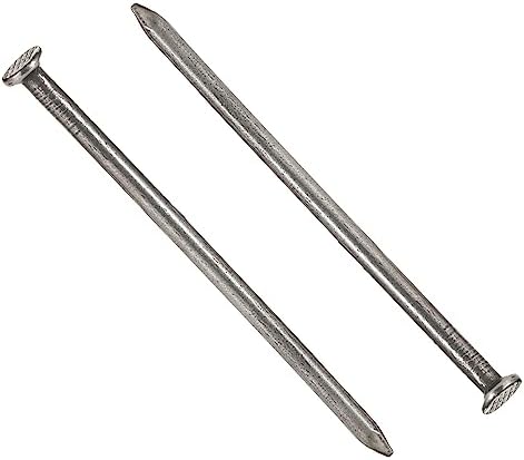 4.0 x 100mm (4" Length) Flat Nails for Picture Wall Hanging, Wood Nails ...