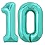 Amazon.com: TONIFUL 40 Inch Large Teal Blue Number 12 Balloons Giant ...