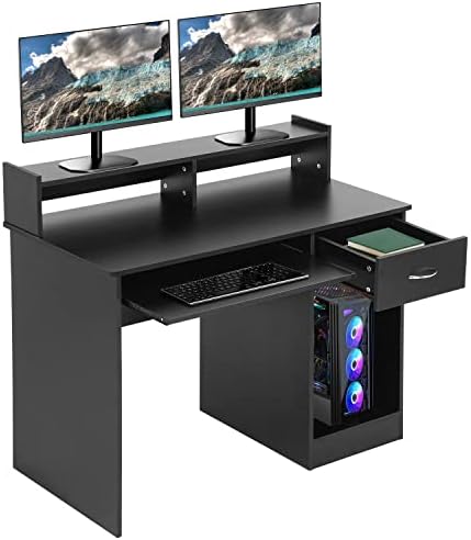 Amazon.com: FDW Computer Desk 46" Gaming Writing Desk with Keyboard ...