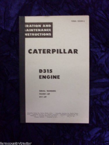 Caterpillar D315 Engine OEM OEM Owners Manual: Caterpillar D315: Amazon ...