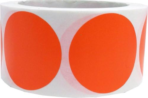 Orange Circle Stickers, 51 mm 2 Inch Dot Labels 500 Pack – BigaMart