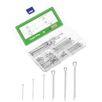 uxcell 300Pcs 6 Sizes 304 Stainless Steel Cotter Pin Split Pin ...