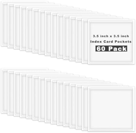 Amazon.com : 80 Pcs Self Adhesive Display Pockets 3.5 x 3.5 Inch Square ...