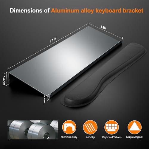 Snapklik.com : Aluminum Alloy Tilted Computer Keyboard Stand For Easy ...