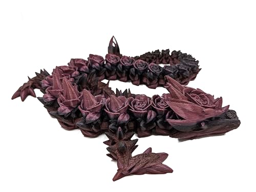 Amazon.com: 3d Printed Rose Dragon - Flexible Fidget Toy (22", Black ...