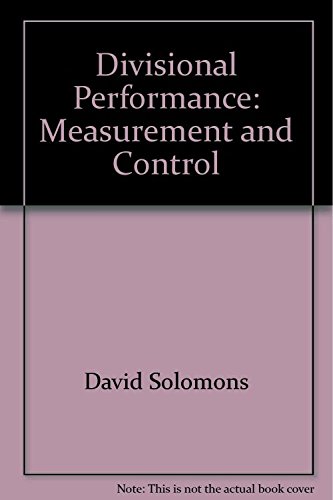 Divisional Performance: Measurement and Control : Amazon.de: Bücher