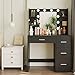 Amazon.com - Irontar Vanity Desk, Makeup Vanity with 10 LED Lights and ...