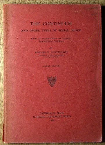 The Continuum and Other Types of Serial Order With an Introduction to ...