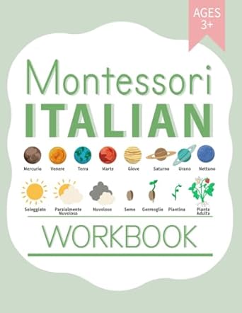 Montessori Italian Workbook: Bilingual Language Materials for Kids Age ...