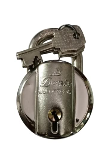 Denix Round DISC Lock Brass Lock with Dual Rev 4 Keys, Levers Mechanism ...