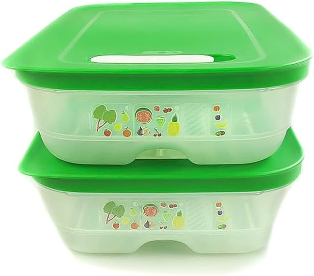 Tupperware Frigorífico Plano de 1,8 l, Verde (2) KlimaOase de ...