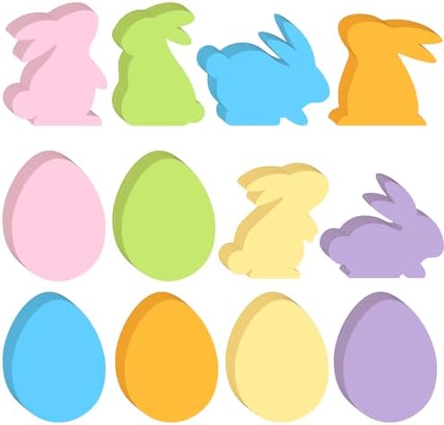 Amazon.com: Tellingyou 200 Pcs Paper Easter Eggs Bunny Cutouts Colorful ...