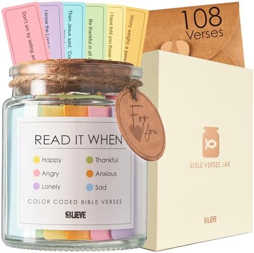 Amazon.com: Emotional Support Bible Verses Jar, Christian Gifts for ...