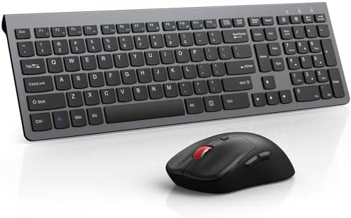 Amazon.com: Wireless Keyboard and Mouse Combo, Silent Full-Size Computer Keyboard with ...