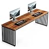 Amazon.com: LITTLE TREE Two Person Desk, 78.74" Extra Long Computer ...