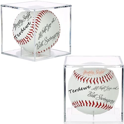 Amazon.com: 2 Pack Baseball Display Case, Baseball Box with UV ...