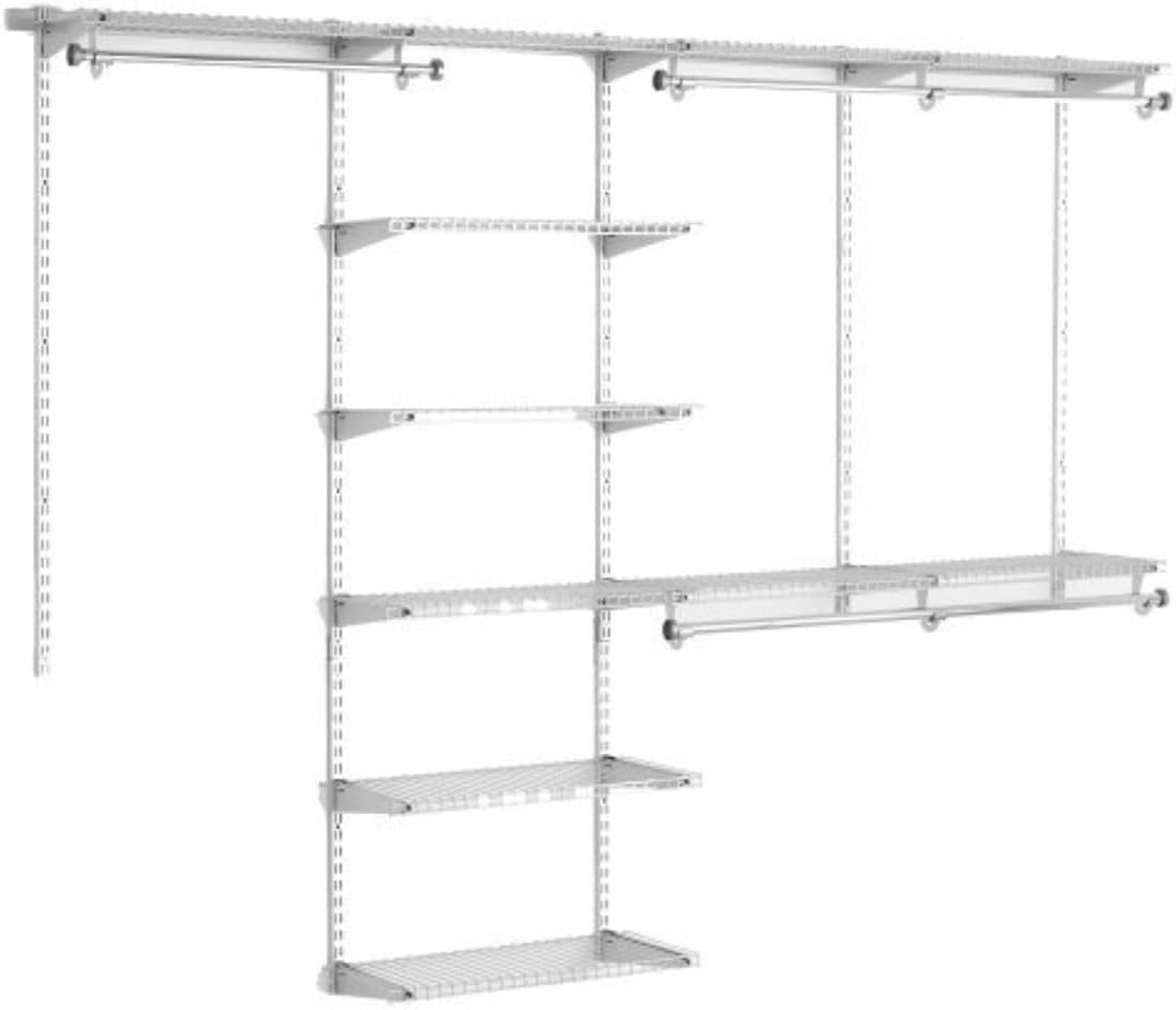 Amazon.com: Rubbermaid Closet Storage Bundle with Shelving Kit and ...