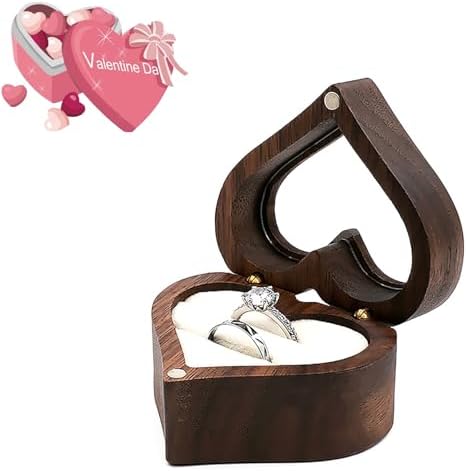 Amazon.com: Strova Wood Ring Box for Wedding Ceremony and Engagement ...