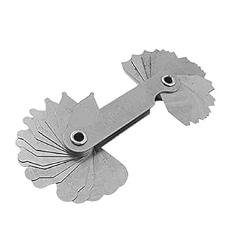 Othmro - Juego de 1 medidor de radio R1-6.5, medidor de filete de acero ...