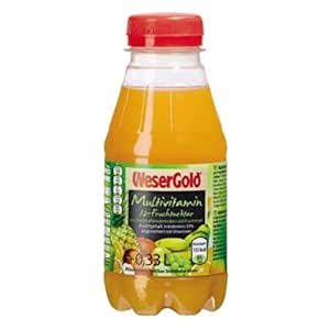 WeserGold Multivitamin 12 Fruchtnektar PET Einwegflasche 330ml : Amazon.de: Lebensmittel & Getränke