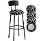 Amazon.com: Deisy Dee Pack of 4 Polyester Round Bar Stool Covers ...