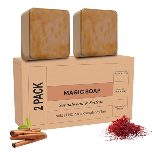 Ghar Magic Soap Tan Removal Sandalwood & Saffron and Coconut oil Magic ...
