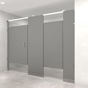 Amazon.com: Bathroom Partition - Powder Coated - Hadrian - Overhead Braced - Between Walls RH-2 ...