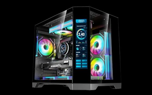 IONZ APEX Vision - PC Gaming Case, M/ATX Mini Tower, Dual Chamber with ...