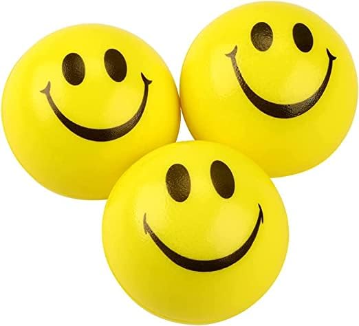 Buy BuyFacturer Stress Reliever Smiley Ball for Hand Exercise Pack of 3 ...