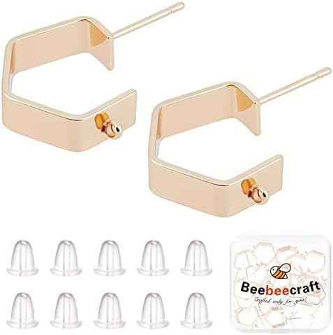 Amazon.com: Beebeecraft 20Pcs 18K Gold Plated Stud Earrings 925 ...
