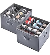 Amazon.com: INSTY Shoe Organizer for Closet, 2 Pack Foldable Shoe ...