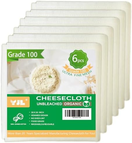 Amazon.com: YJL Cheesecloth - 54 Sq Ft, 100% Cotton, Grade 90 ...