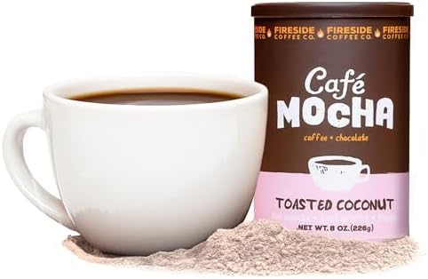 Amazon.com : Fireside Coffee Toasted Coconut Cafe Mocha - Instant ...
