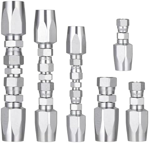 Amazon.com: Hydraulic Hose Repair Kit, 3Pcs - 1/4", 3/8", 1/2" Inner ...