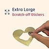 Pack of 50, Heart Scratch Off Sticker - 8 x 7cm, Gold : Amazon.co.uk ...