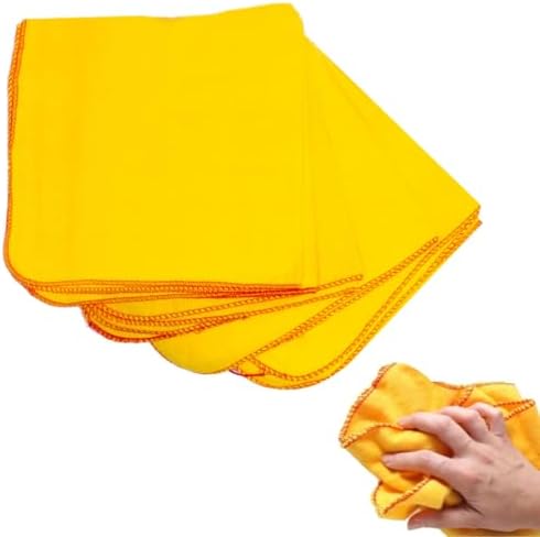 MNVD Yellow Dusters Cotton Cleaning Cloth Heavy Duty Polishing Cloth ...