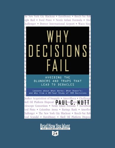 Why Decisions Fail (Volume 1 of 2) (EasyRead Super Large 24pt Edition ...