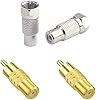 Amazon.com: VCE F-Type Female to RCA Male Coaxial Cable Audio Adapter ...