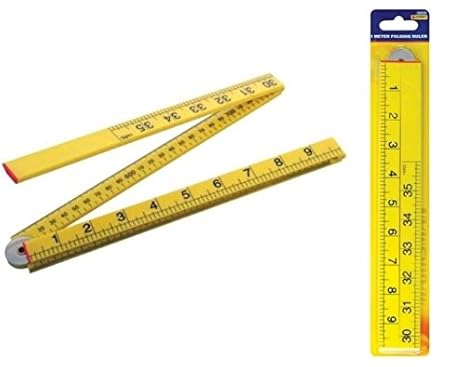 1 metre folding ruler measuring tool metric markings imperial long ...