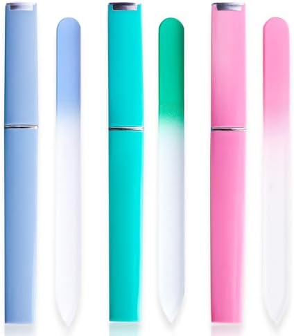 Amazon.com : Longluosi 3 Pack Glass Nail Files with Case, Ultra Quality ...