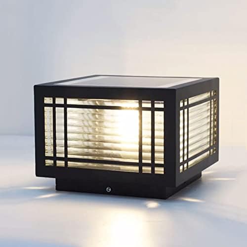 SLAWA Solar Post Light Fixture Exterior Pillar Light with LED Solar ...