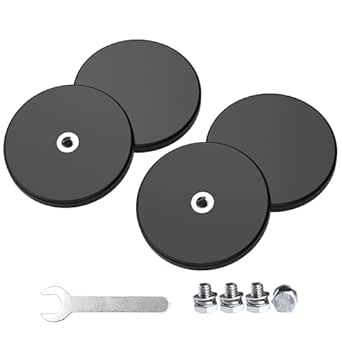 Magnetpro 4 Pieces Strong Rubber Coated Mounting Magnets Anti-Scratch ...