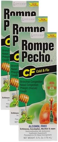 Amazon.com: ROMPE PECHO CF, jarabe para resfriado y gripe, 6 onzas ...
