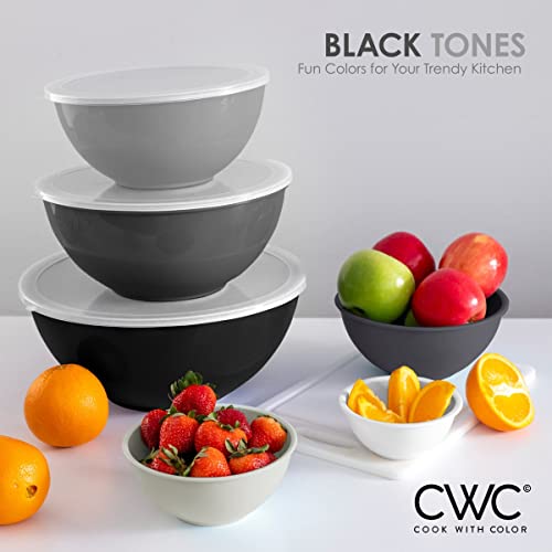 Buy COOK WITH COLOR Mixing Bowls with Lids - 12 Piece Plastic Nesting ...