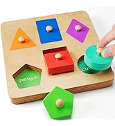 Amazon.com: Wooden Puzzles for Toddlers 1-3 : Farm Animal Peg Puzzles ...