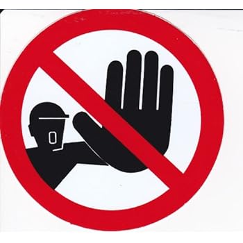 VERBOTEN - Stop Halt - Aufkleber Sticker Folie Durchmesser 100 mm rund ...