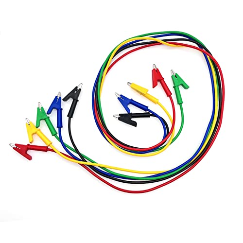 JZK 5 Colors Double Ended crocodile leads, Multimeter test leads with ...
