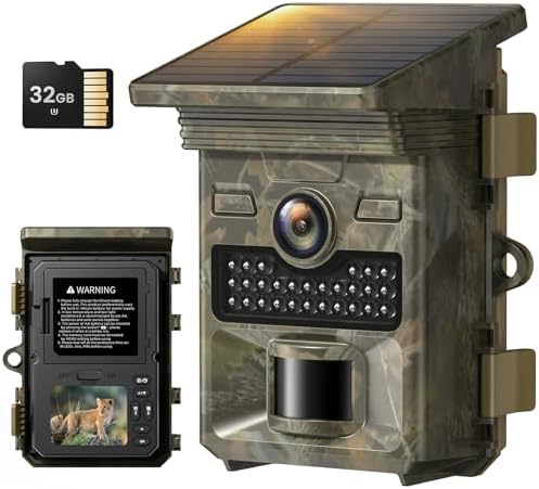 Amazon.com: VOOPEAK Solar Powered Trail Camera 48MP 4K,Game Camera 0.1s ...